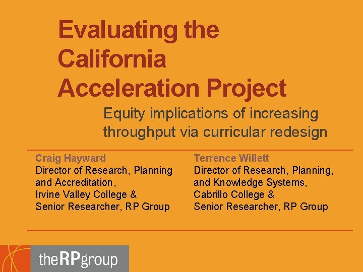 Evaluating the California Acceleration Project Equity implications of