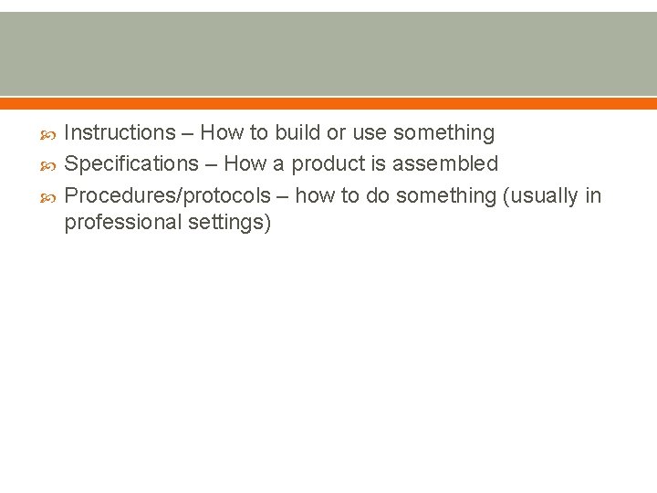 Documentation Instructions How to build or use something