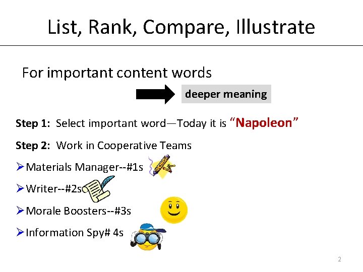 Table Activity List Rank Compare Illustrate For important