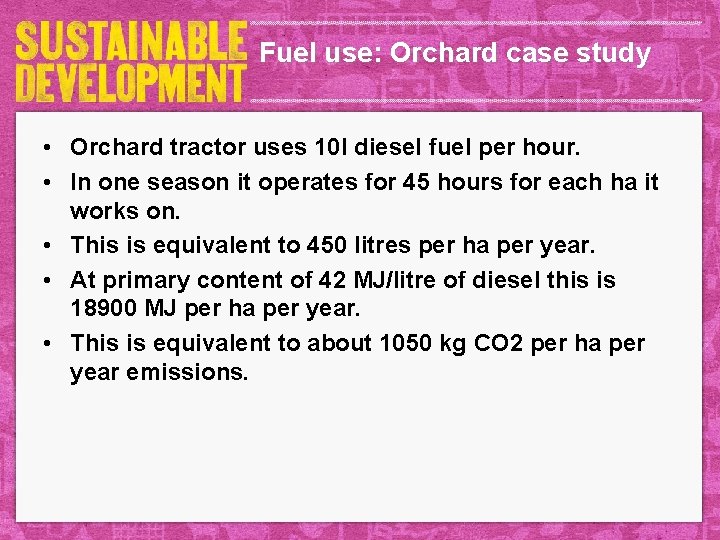 Energy inputs in production agriculture Life cycle analysis