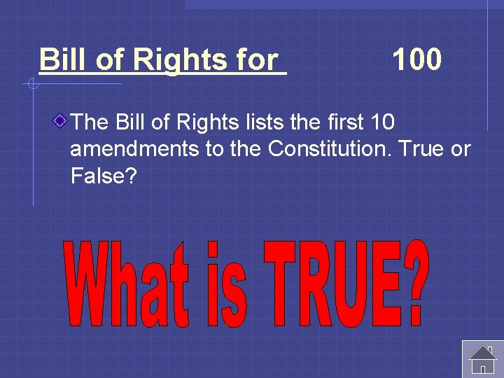 CONSTITUTIONAL JEOPARDY The Preamble The Articles of Confederation