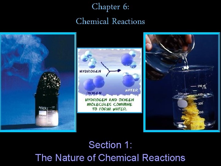 Chapter 6 Chemical Reactions Section 1 The Nature
