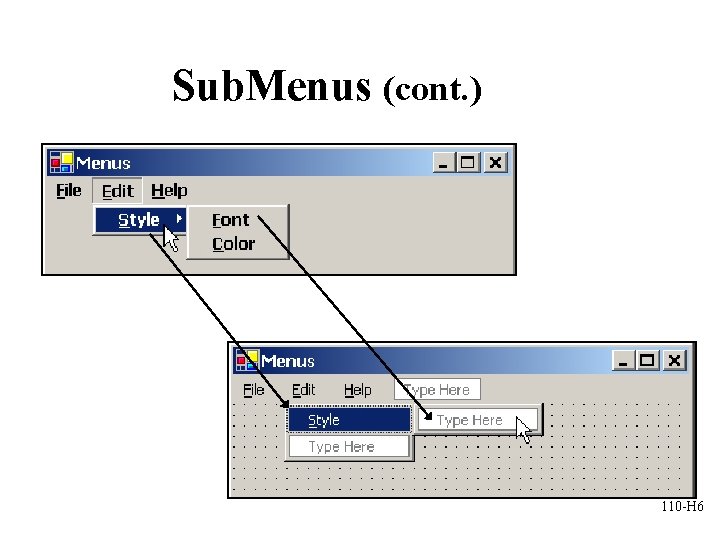 More VB Tools Creating a Menu What is