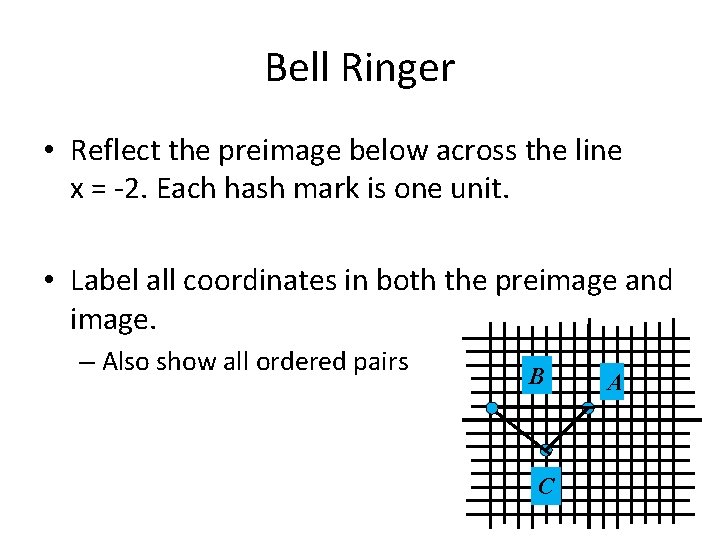 Bell Ringer Using arrow notation on the preimage