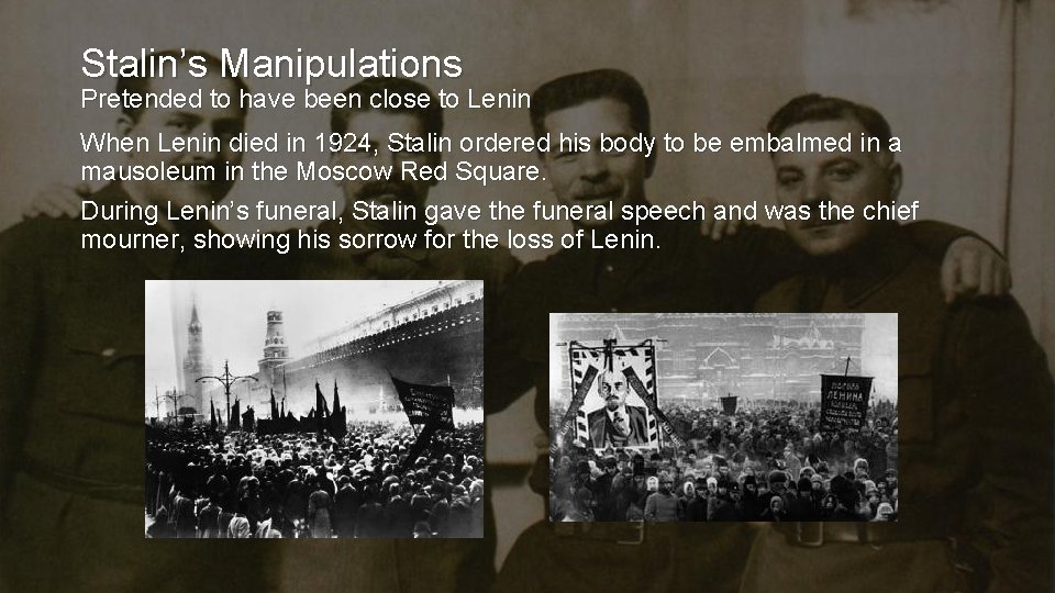 Unit 2 Stalins Soviet Union 2 1 How