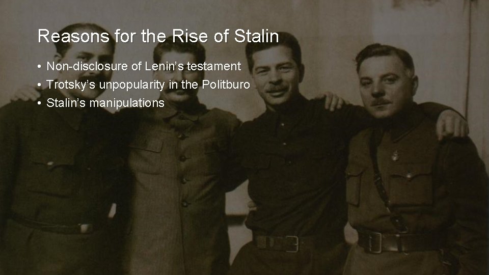 Unit 2 Stalins Soviet Union 2 1 How