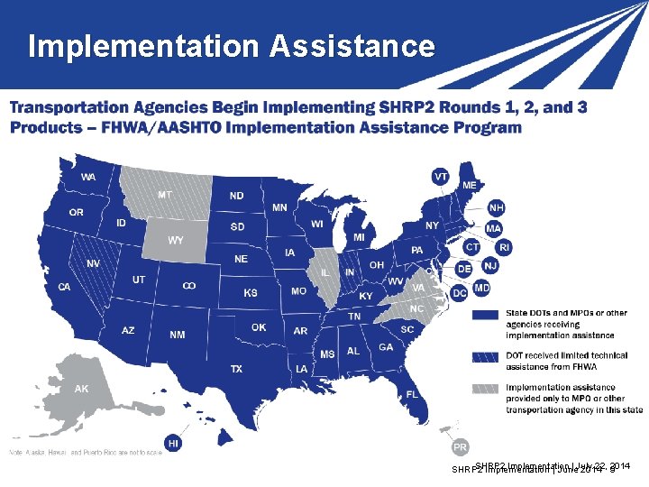 Implementation Update AASHTO RAC Meeting July 22 2014