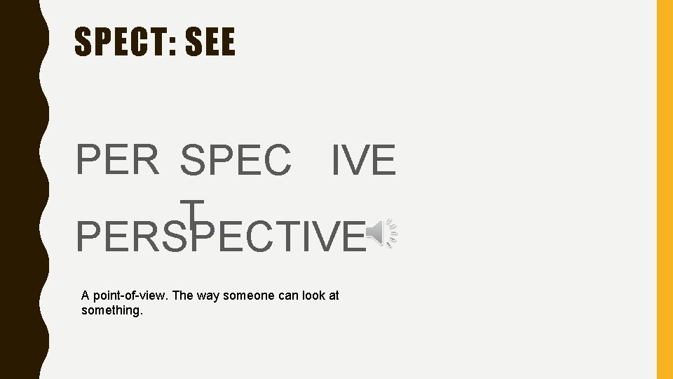 COMMON LATIN ROOTS SPECT COMMON LATIN ROOTS DIRECTIONS