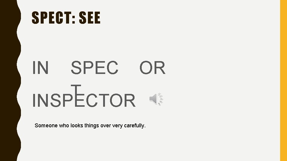 COMMON LATIN ROOTS SPECT COMMON LATIN ROOTS DIRECTIONS