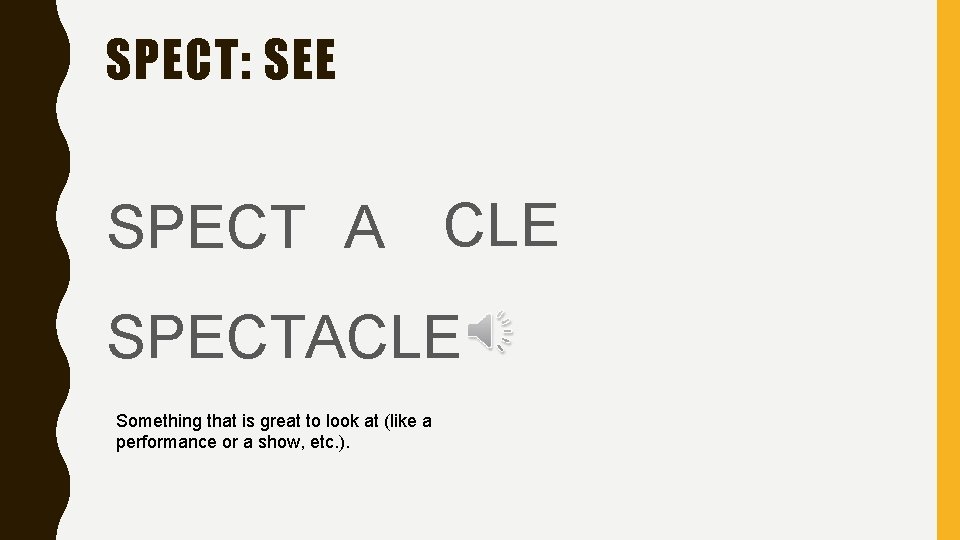 COMMON LATIN ROOTS SPECT COMMON LATIN ROOTS DIRECTIONS