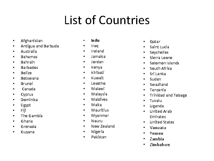 The British Empire The British Empire The British