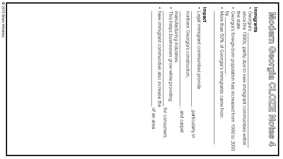 Modern Georgia CLOZE Notes 1 County Unit System