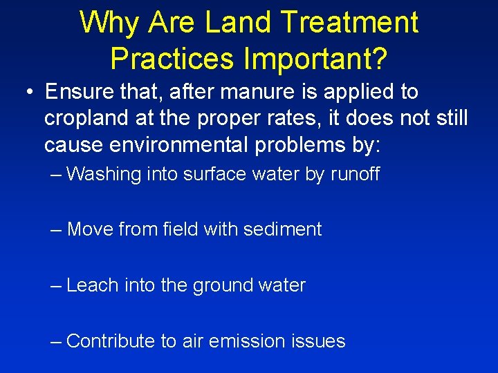 Land Treatment Practice Concept and Examples Barry L