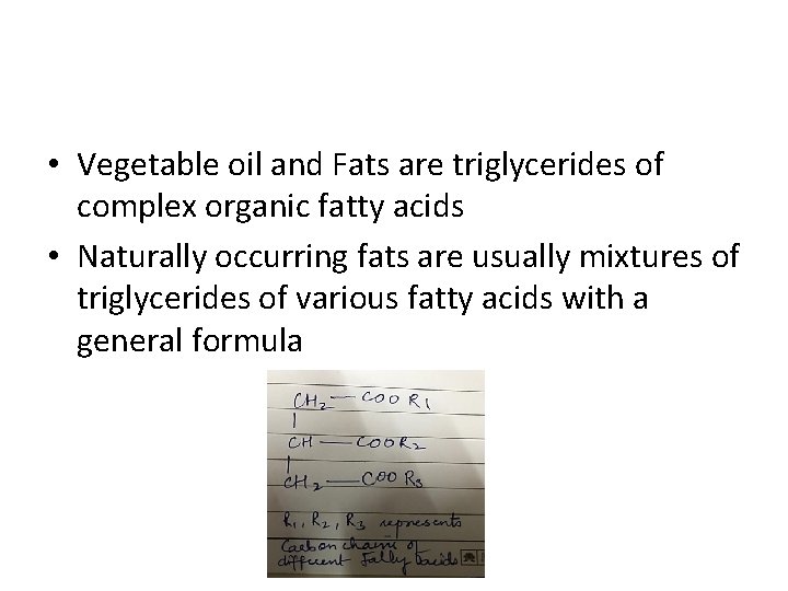 Oil and Fats General description with special reference