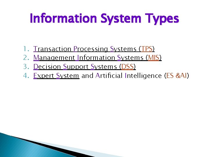 Session 2 Information System and its types MBA
