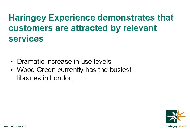 Haringey Council Public Libraries in England Wales Key