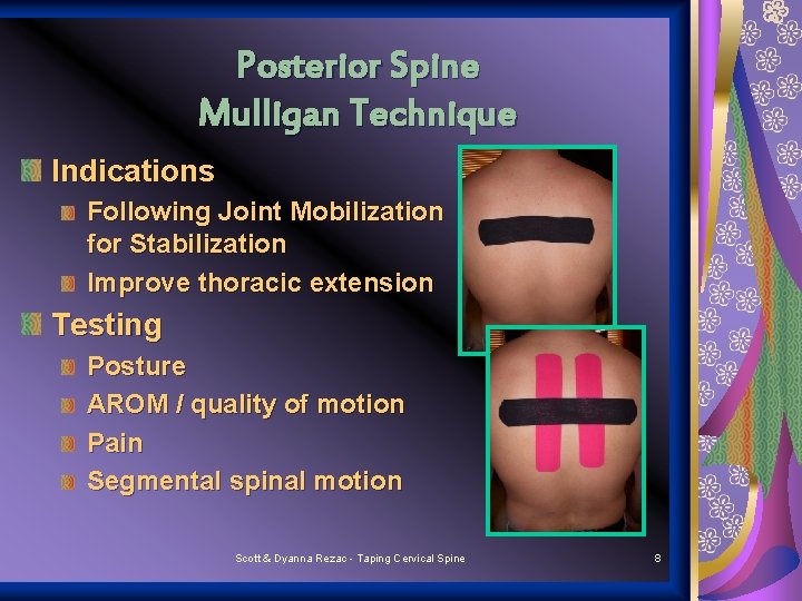 Therapeutic Taping for the Cervicothoracic Maxillofacial TMJ Dr