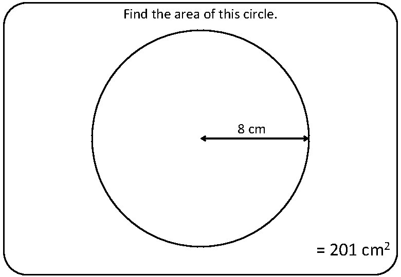 Circle Area Bingo Only Answers Students should choose