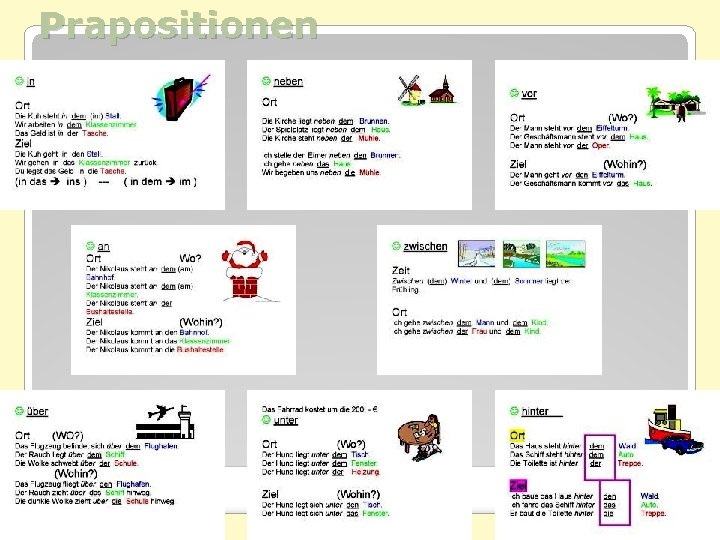 Prpositionen Dativ und Akkusativ Prapositionen Nach diesen Prpositionen