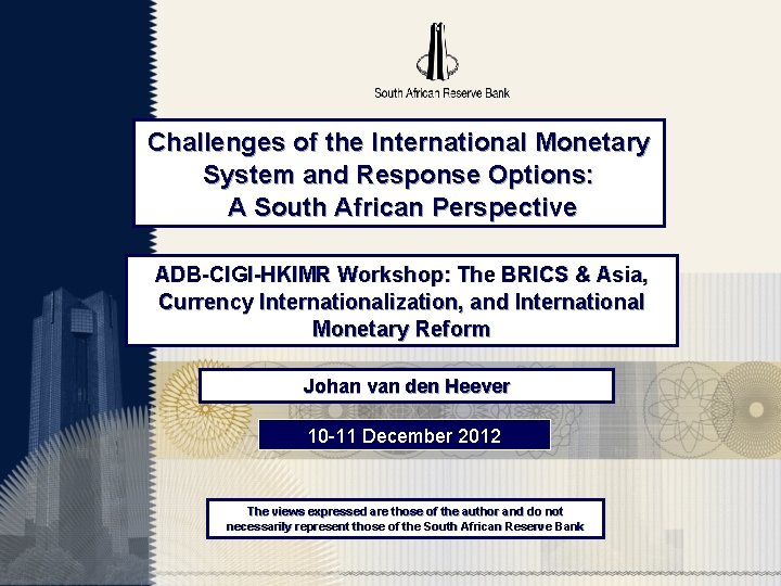 Challenges of the International Monetary System and Response