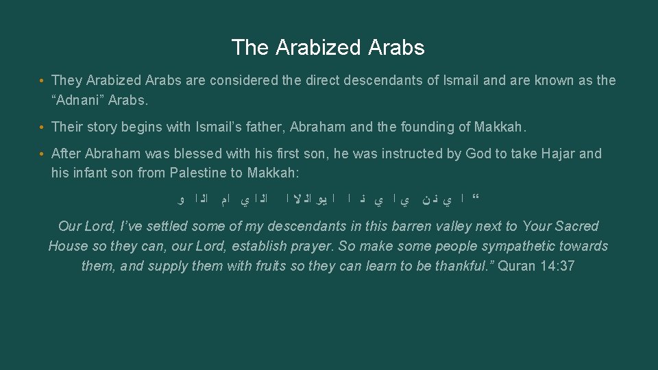 The Life of Prophet Muhammad Lesson 2 The