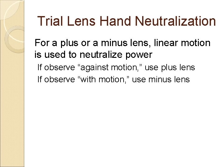 Opto 225 practice Lens Power Measurement guide Ms
