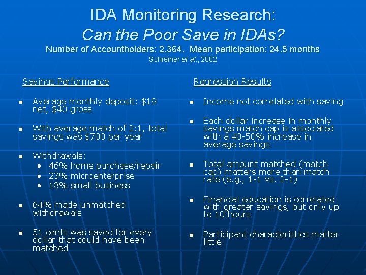 Policy Approaches for Saving and Asset Building by