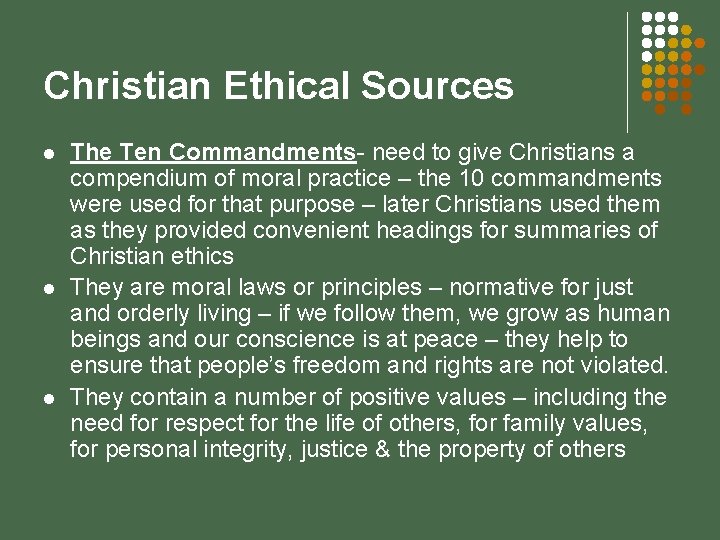 Ethical Teachings Christianity Religious Tradition Study Religion and