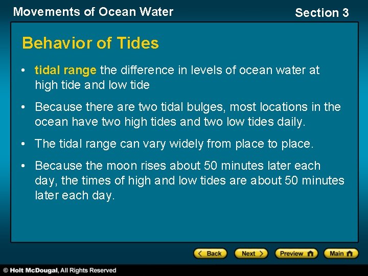 Movements of Ocean Water Section 3 Tides Preview