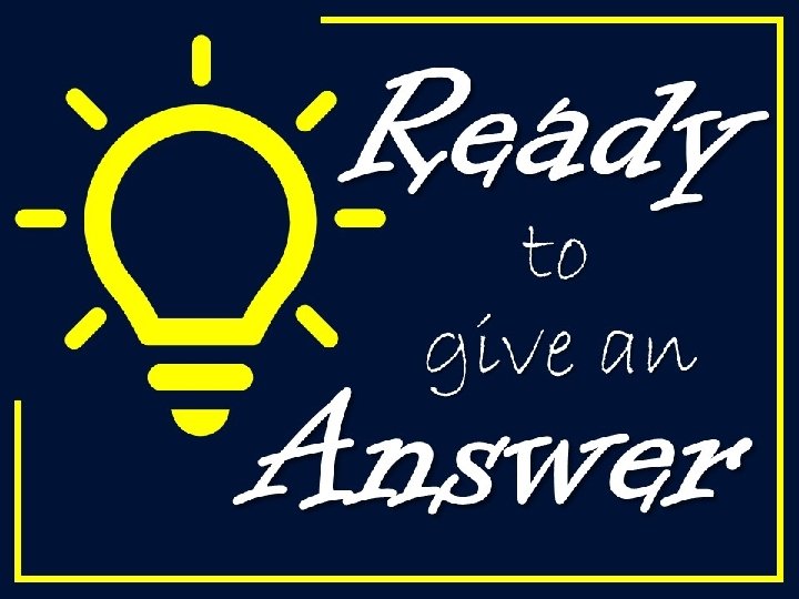 Read to give an Answer y Thanksgivin g