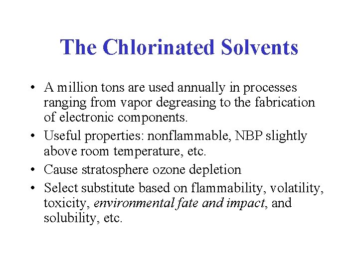 Chapter 9 Unit Operations and Pollution Prevention Important