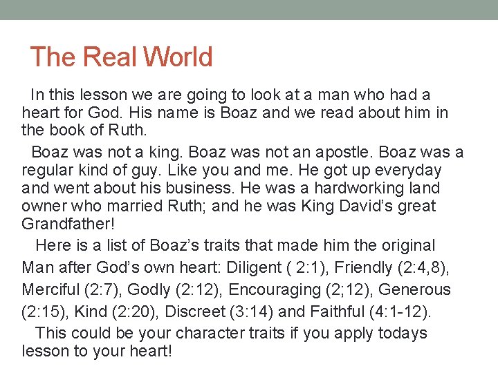 MAN UP BIBLE SERIES A man and HIS