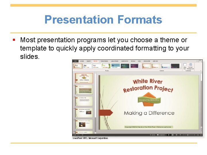 Principles of Information Technology Chapter 19 Presentation Basics