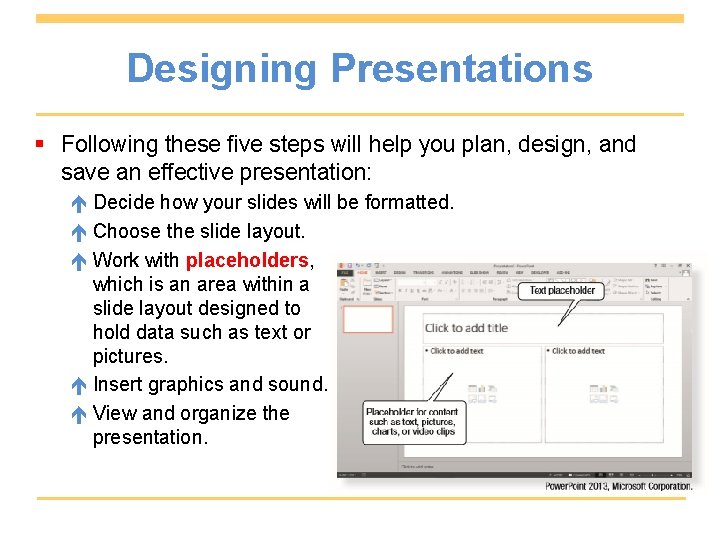 Principles of Information Technology Chapter 19 Presentation Basics