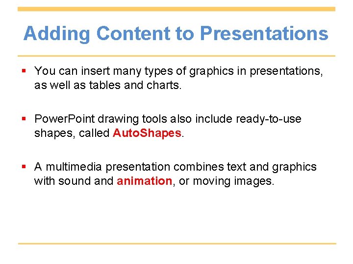 Principles of Information Technology Chapter 19 Presentation Basics