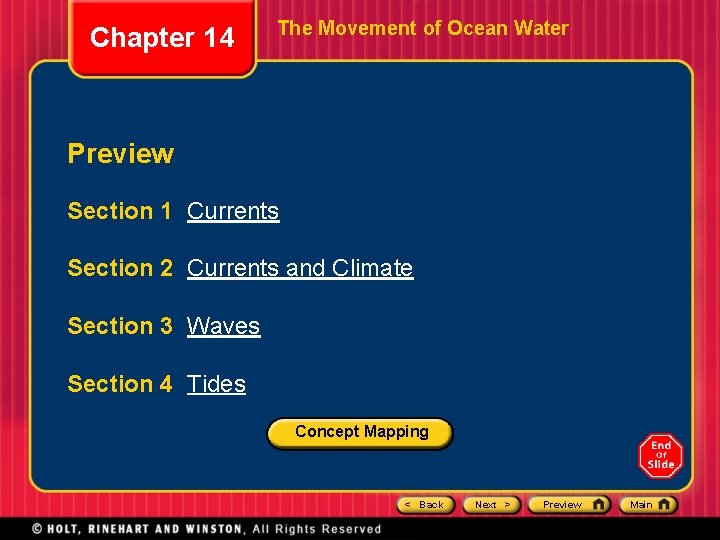 Chapter 14 The Movement of Ocean Water Preview