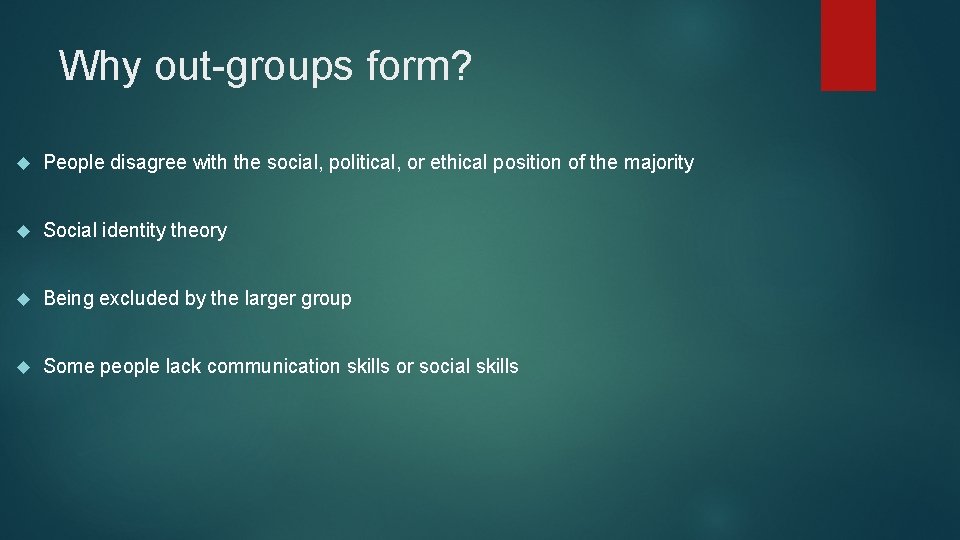 Chapter 9 Listening to outgroup member Dr Jevdet