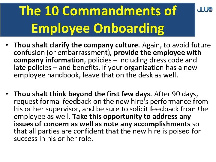Special Management Series The 10 Commandments of Employee