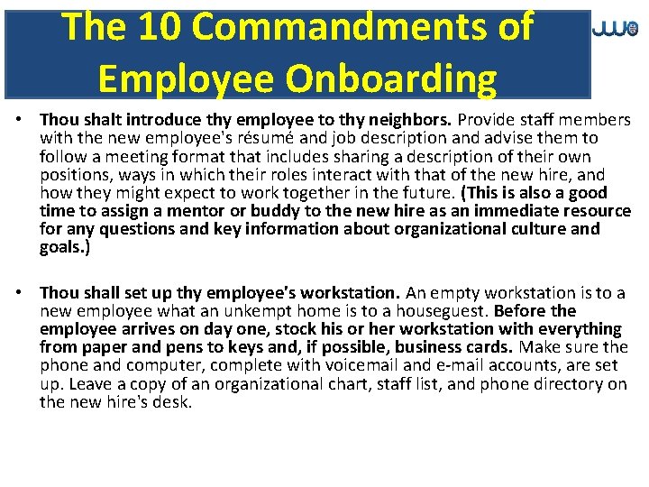 Special Management Series The 10 Commandments of Employee