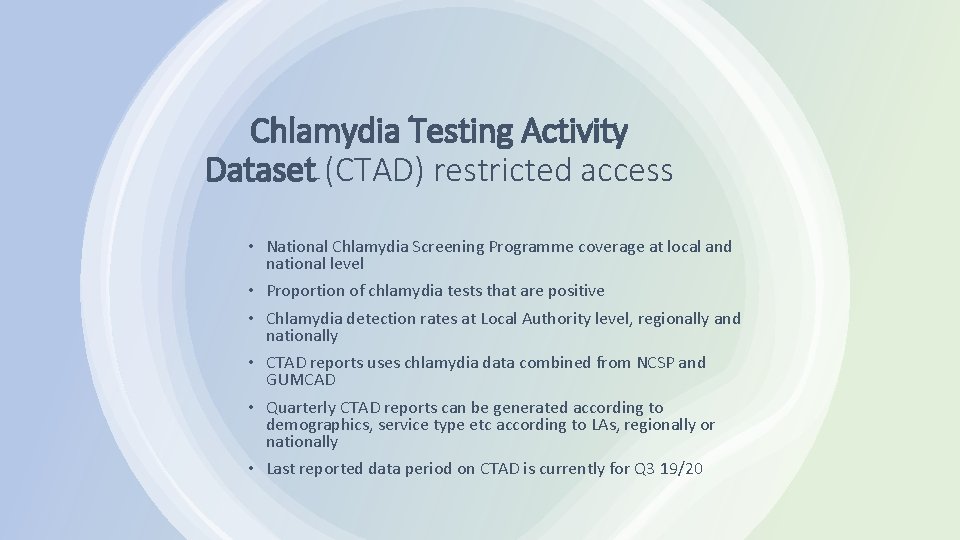 Sexual Health Public Health Data Dr Joanna Copping