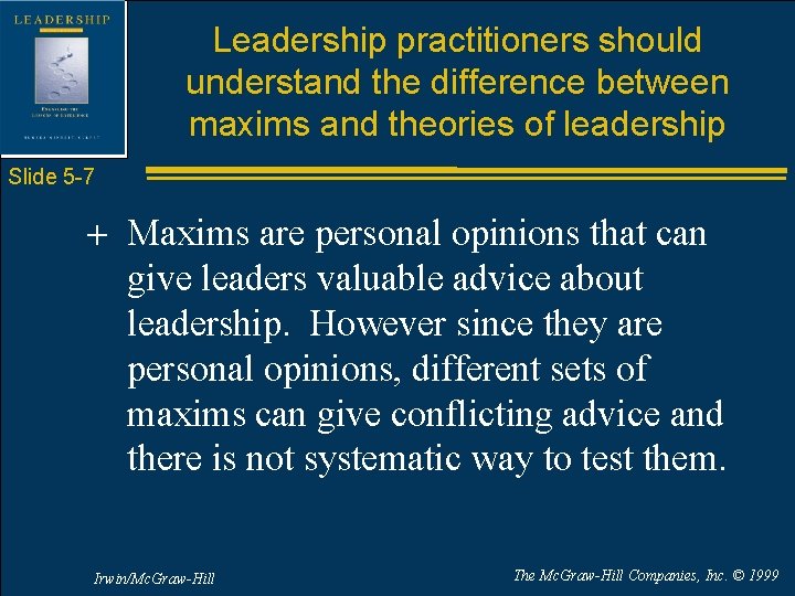 Chapter 5 Slide 5 1 Assessing Leadership and