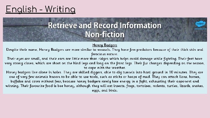 Good morning Year 5 Thursday 4 th June