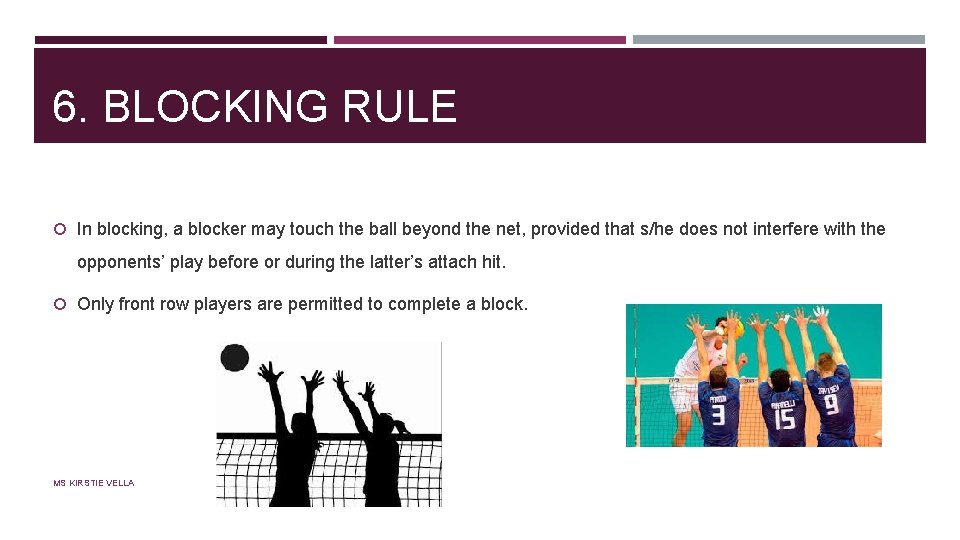 BASIC RULES OF VOLLEYBALL MS KIRSTIE VELLA 1