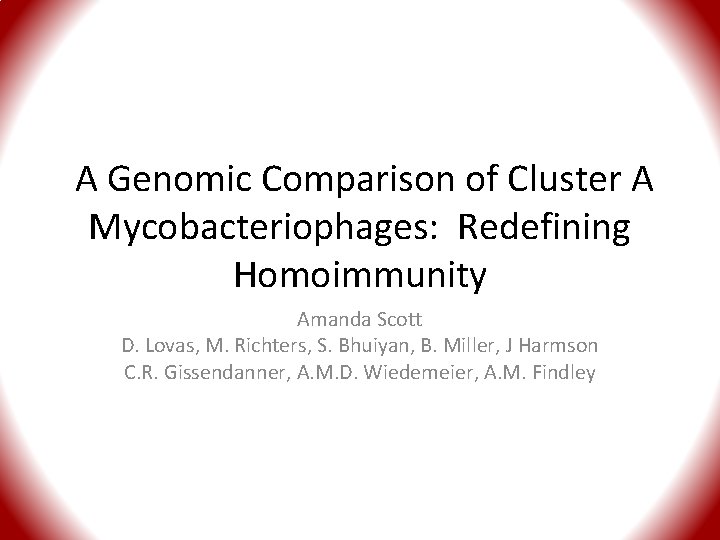 A Genomic Comparison of Cluster A Mycobacteriophages Redefining