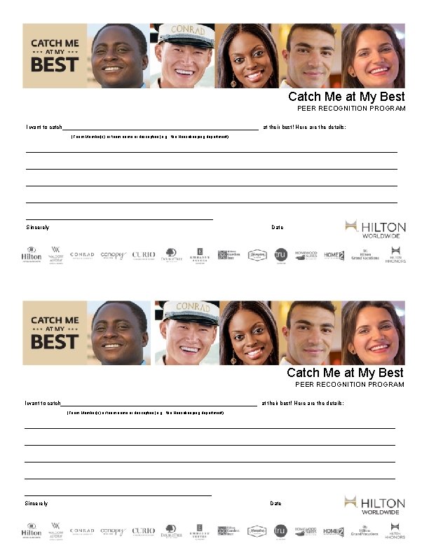 Catch Me at My Best Peer Recognition Cards