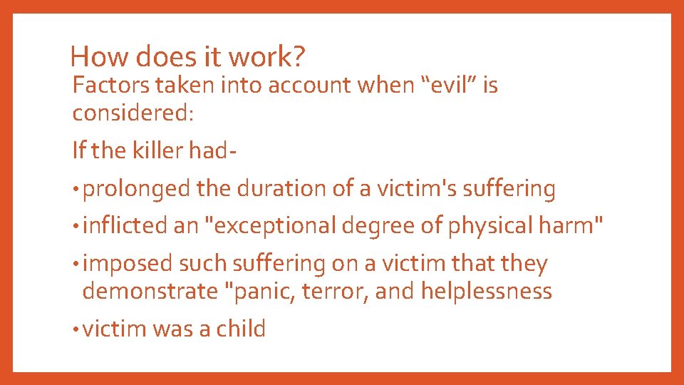 DEPRAVITY SCALE Developed by psychiatrists 22 level gradations