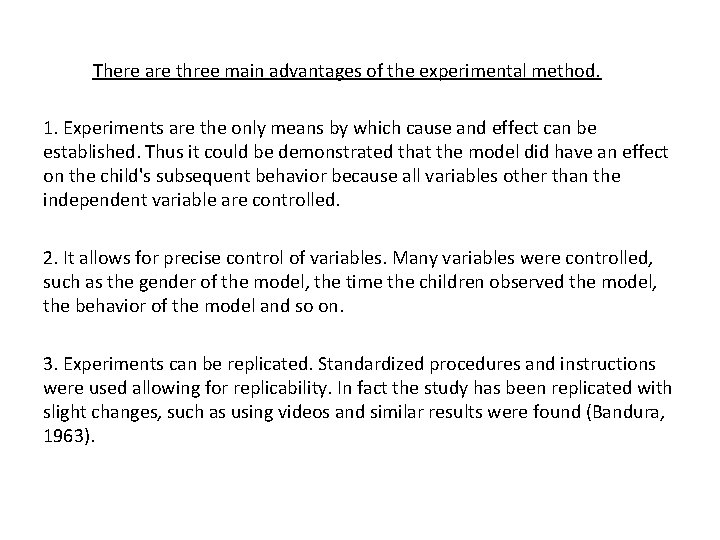 BoBo doll experiment Bandura 1961 devised an experiment