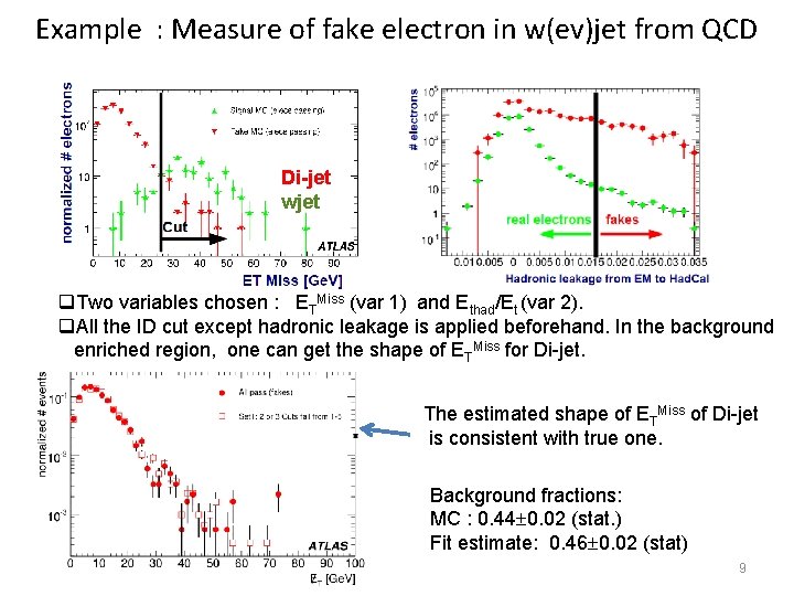 Methodology and examples to determine fake rate separate