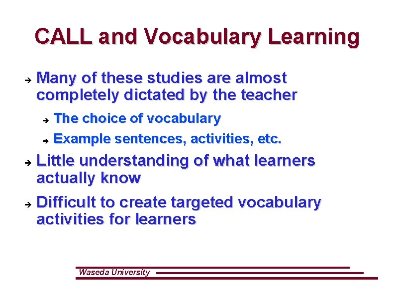 Developing an Intelligent Reading System for Vocabulary Learning