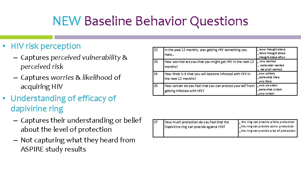Behavioral Assessment Training Baseline Behavior Assessment ...